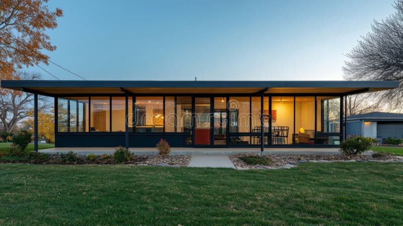 A Contemporary Office Structure Made of Concrete Featuring Large Glass ...