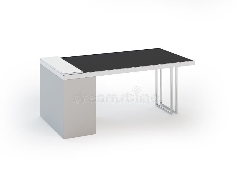 Contemporary Office Table On White Background Picture. Image: 20380779