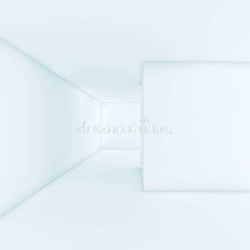 Contemporary Open Space Design. 3 D Render Stock Illustration ...