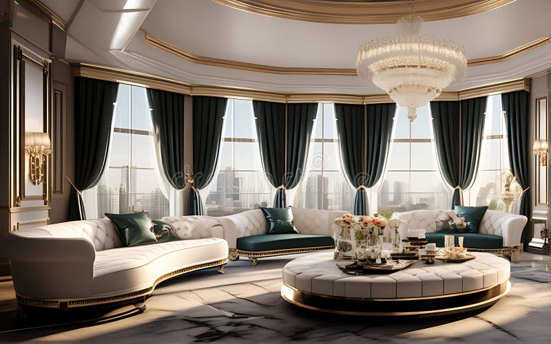 Contemporary Opulence: High-End Room Interior in Elite Class for the ...