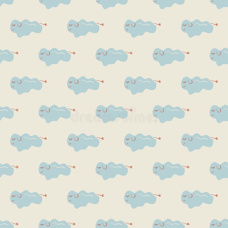 Contemporary Pattern with Funny Animals. Vector Seamless Pattern for ...