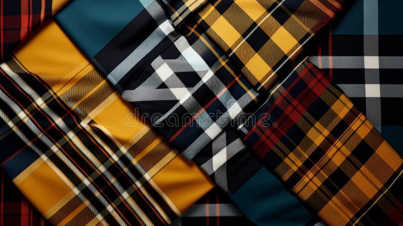 Contemporary Plaid Art Featuring Geometric Designs and Flat ...