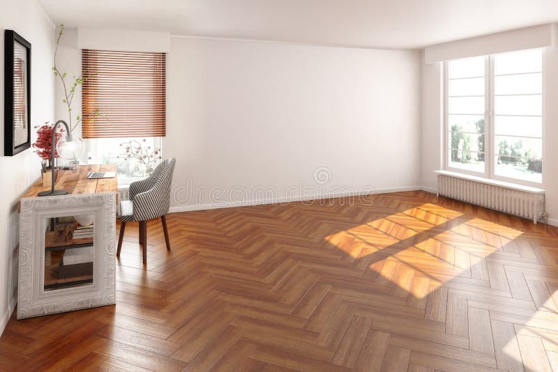 Contemporary Private Office Design Stock Illustration - Illustration of ...