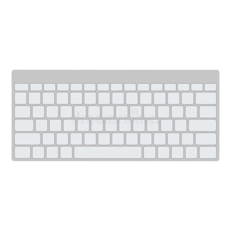 Contemporary Professional Computer Keyboard Top View Stock Vector ...