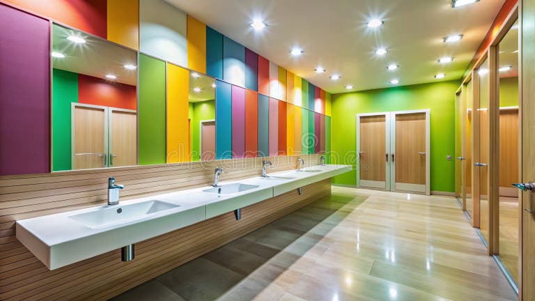 Spacious and Clean Modern Public Restroom a Design for Comfort and ...