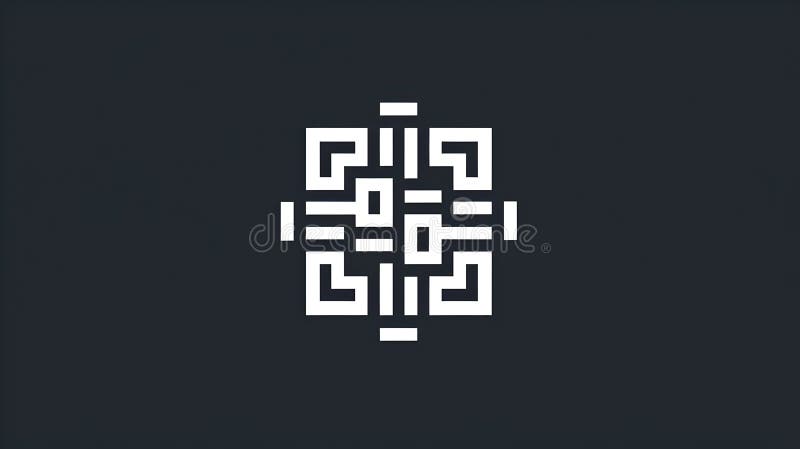 Sleek Modern QR Code Design on a Dark Background. a Symbol of Digital ...