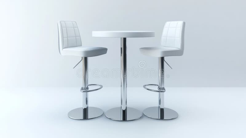 This Contemporary Realistic Drawing Portrays an Empty Booth Display Bar ...