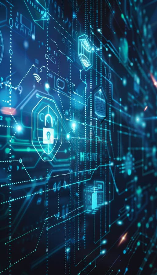 Contemporary Rectangular Cybersecurity Badge with Sleek Design and ...