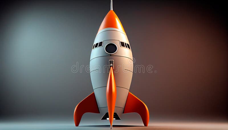 Contemporary Rocket with Believable Design. Generative AI Stock ...