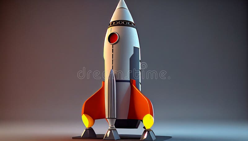 Contemporary Rocket with Believable Design. Generative AI Stock ...