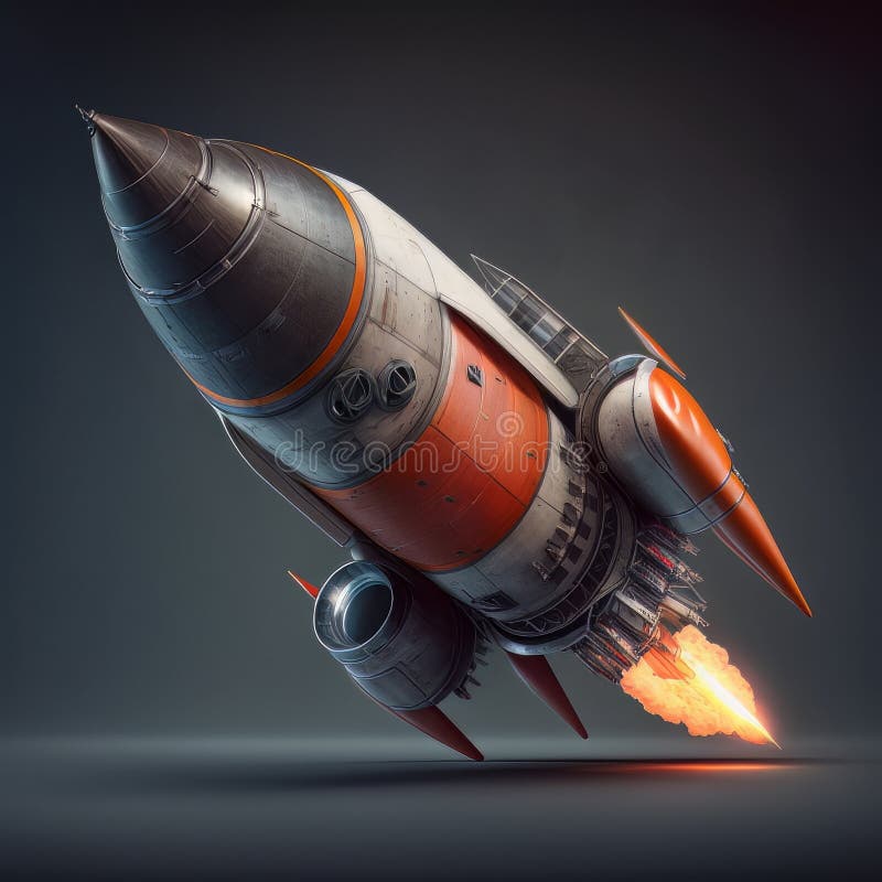 A Contemporary Rocket with a Realistic Design. Generative Ai Stock ...