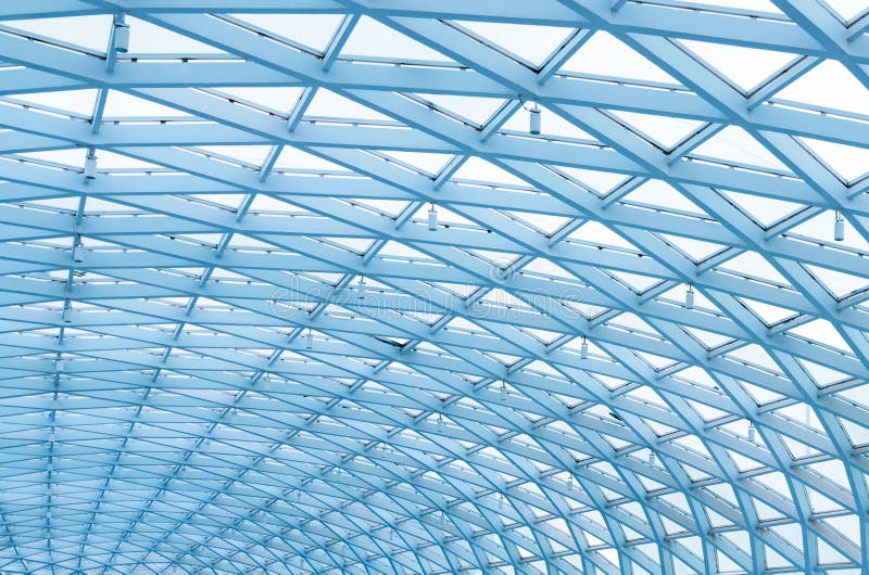 Contemporary Roof, Steel Structure Stock Image - Image of angle ...