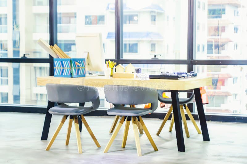 Contemporary Room Workplace Office Stock Photo - Image of office ...