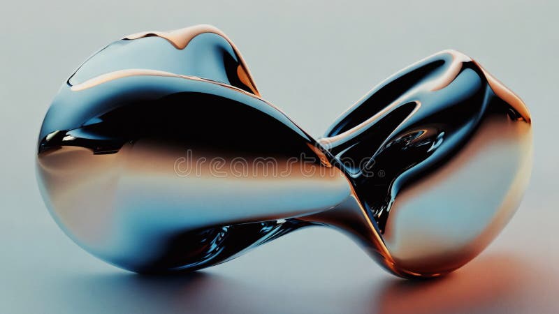 A Modern Abstract Metallic Sculpture that Features a Fluid and Stylish ...