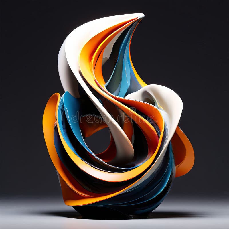 A Contemporary Sculpture Using Abstract Shapes and Forms To Rea Stock ...
