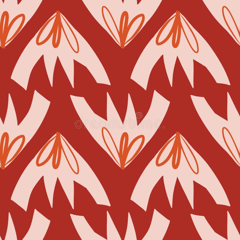 Contemporary Seamless Background with Abstract Geometric Shapes. Floral ...