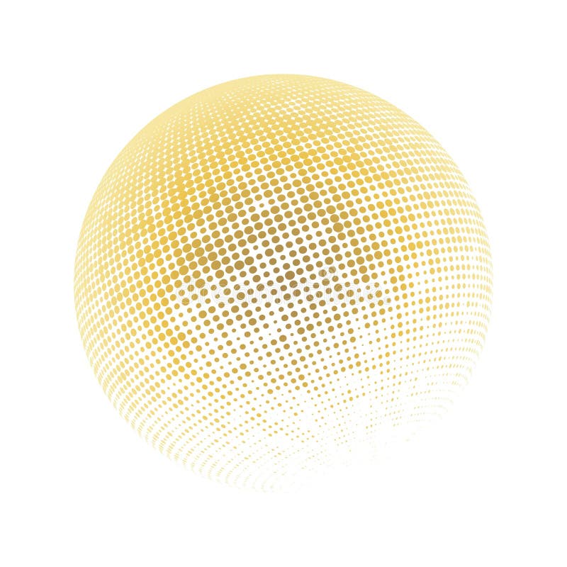 Contemporary Set of Halftone Rounded 3d Figures. Stock Vector ...