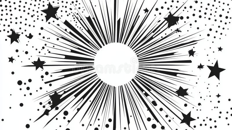 A Contemporary Setting with a Clear Manga Comic Explosion Effect ...