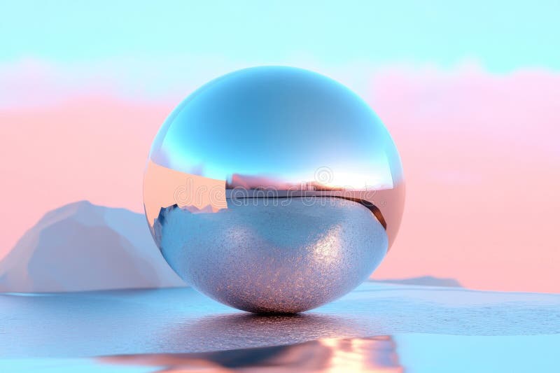 A Contemporary Setting Features a Modern Spherical Device with Ambient ...