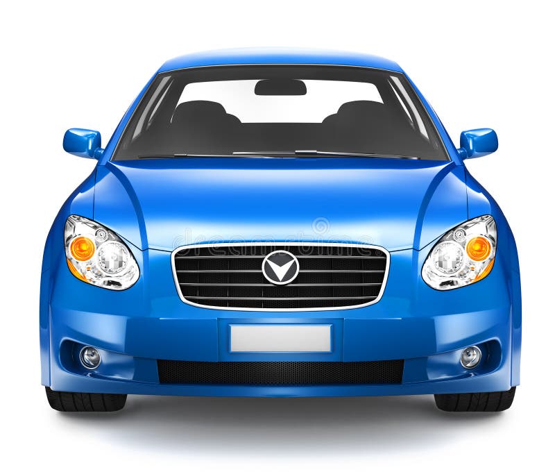 Contemporary Shiny Blue Sedan Car Stock Image - Image of contemporary ...