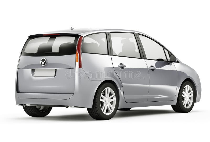 Contemporary Silver Grey Compact Car Stock Image - Image of carrier ...