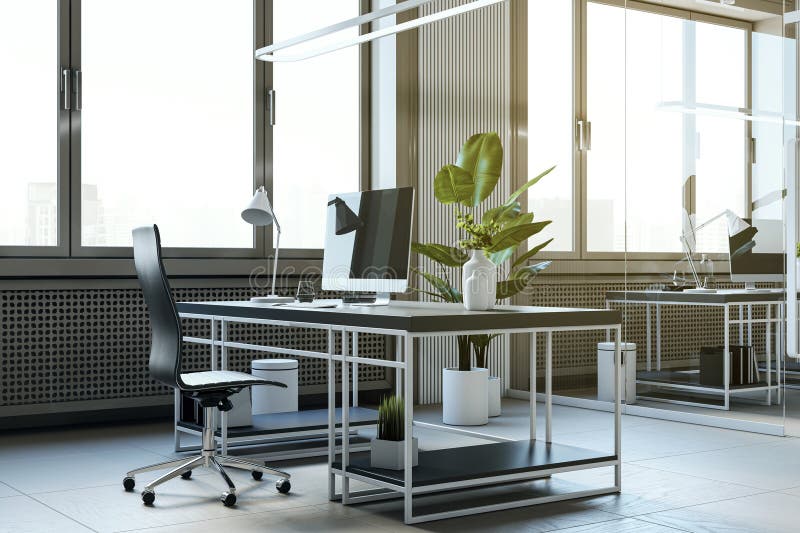 Contemporary Spacious Room Interior with Various Objects. Stock ...