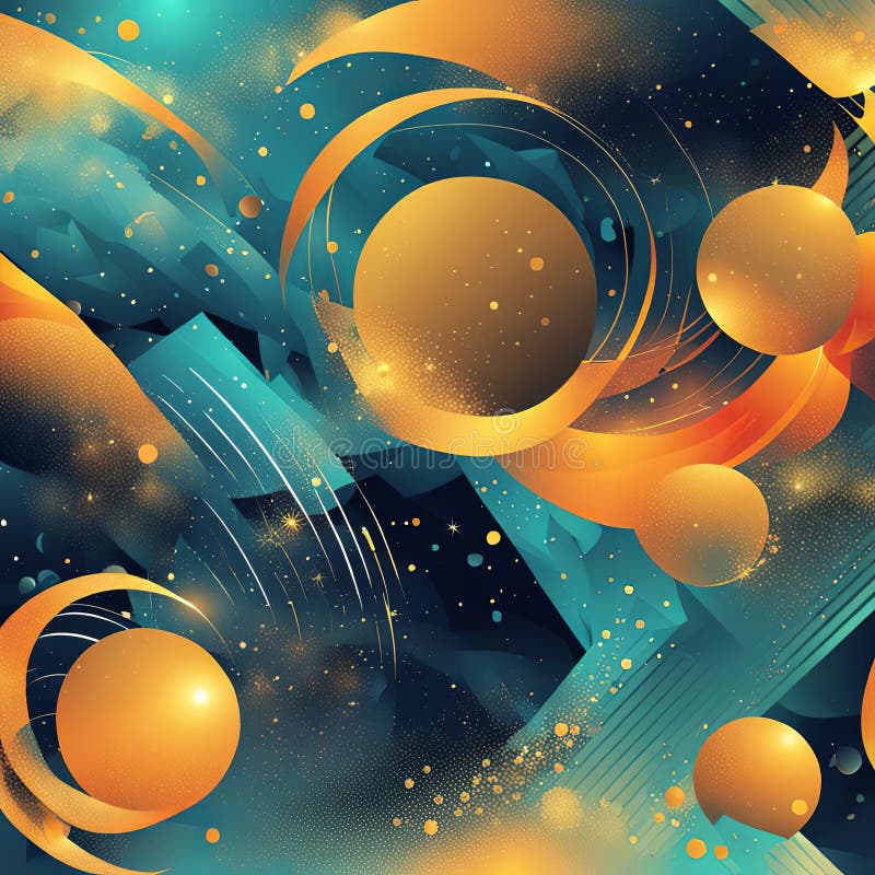 Contemporary Sphere and Swash Abstract Design Stock Illustration ...