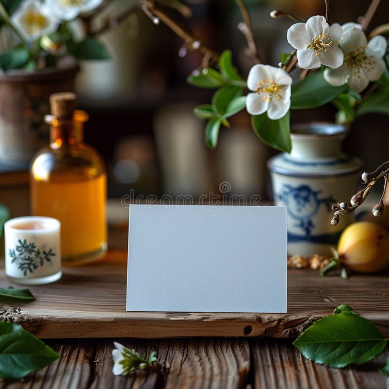 Contemporary Spring-themed Invitation with an Open Design. Stock Image ...