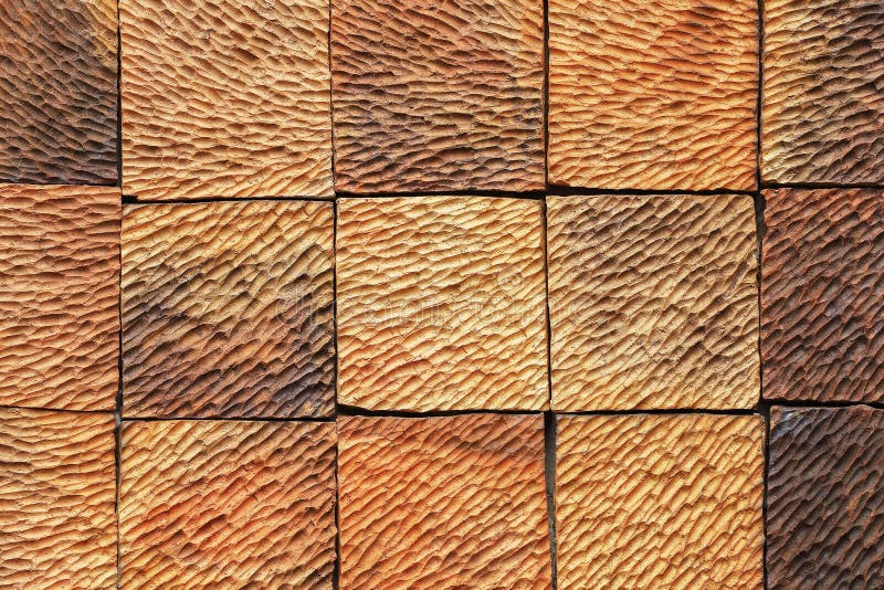 Contemporary Square Brick Wall for Pattern and Background Stock Photo ...