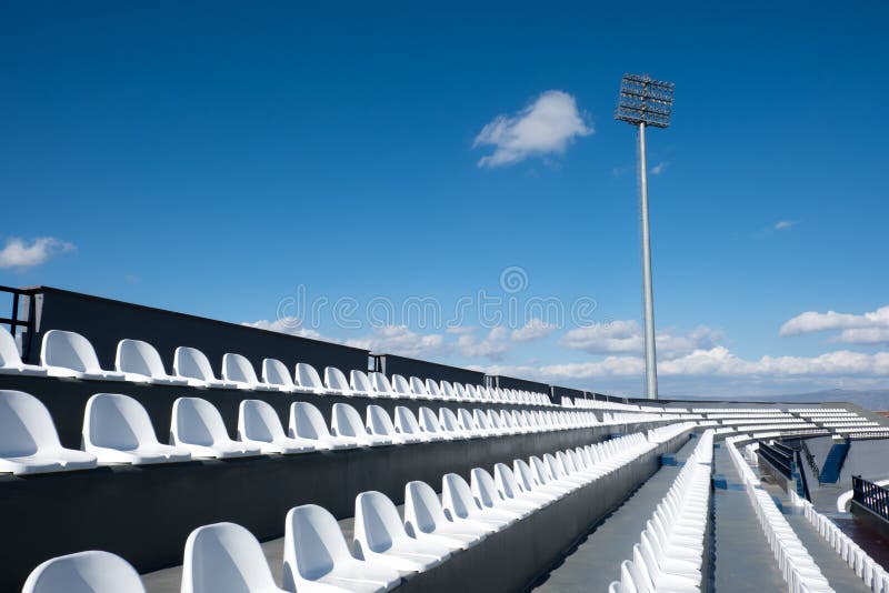 Contemporary Stadium Seat Light and Tracks Stock Image - Image of ...