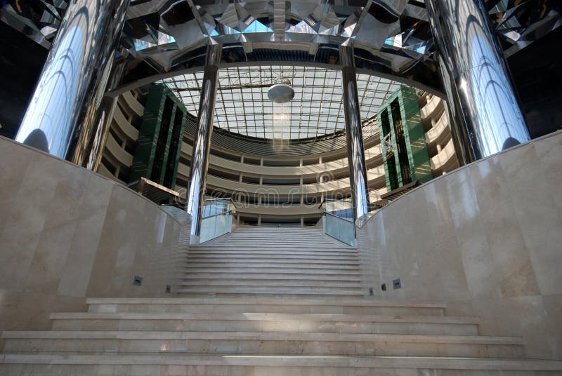 Symmetric Stairs of the Museum of Islamic Art Editorial Photo - Image ...
