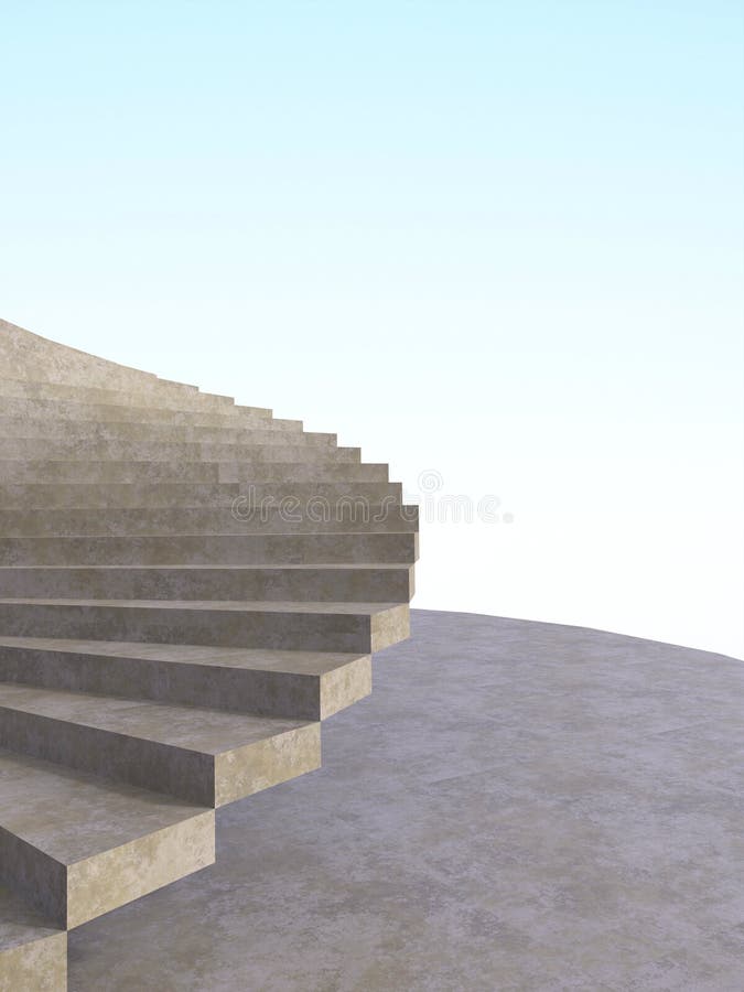 Contemporary Staircase Shape Curve Exotic on Clean Stock Illustration ...