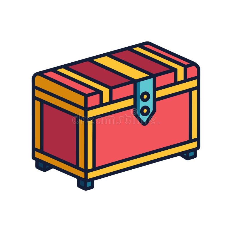 Contemporary Storage Trunk for Stylish Living Stock Illustration ...