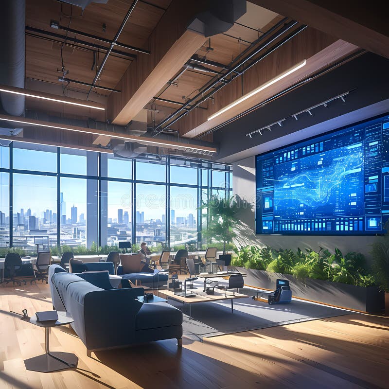 Contemporary Tech Office: Elegant Design, Inspired Collaboration Stock ...