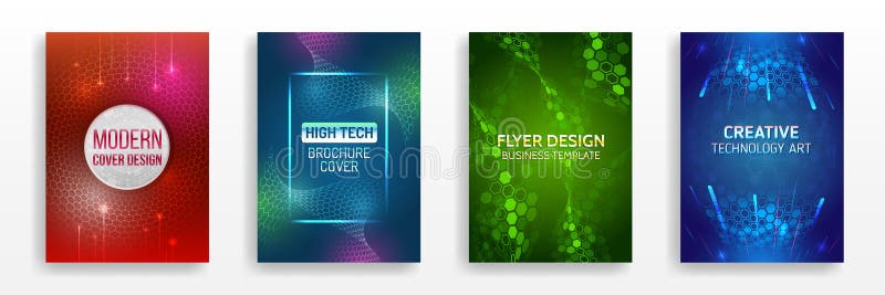 Contemporary Technology Cover Design. Brochure Digital Template Stock ...