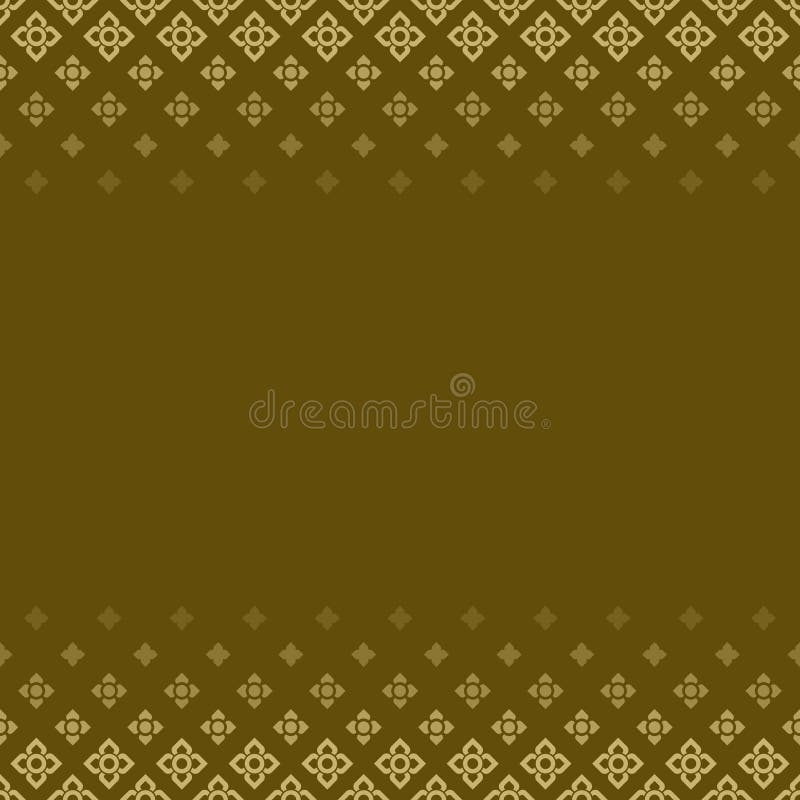 Contemporary Thai Art Background Pattern Dark Brown Stock Vector ...