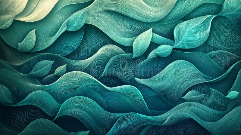 Contemporary Thai Pattern Combining Natural Elements Like Leaves Stock ...