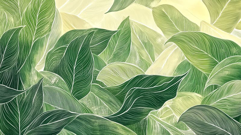 Contemporary Thai Pattern Combining Natural Elements Like Leaves Stock ...