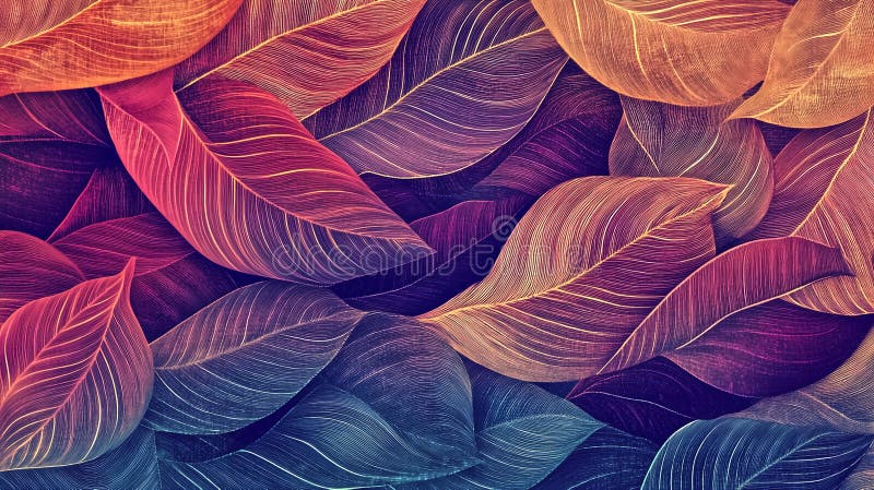 Contemporary Thai Pattern Combining Natural Elements Like Leaves Stock ...