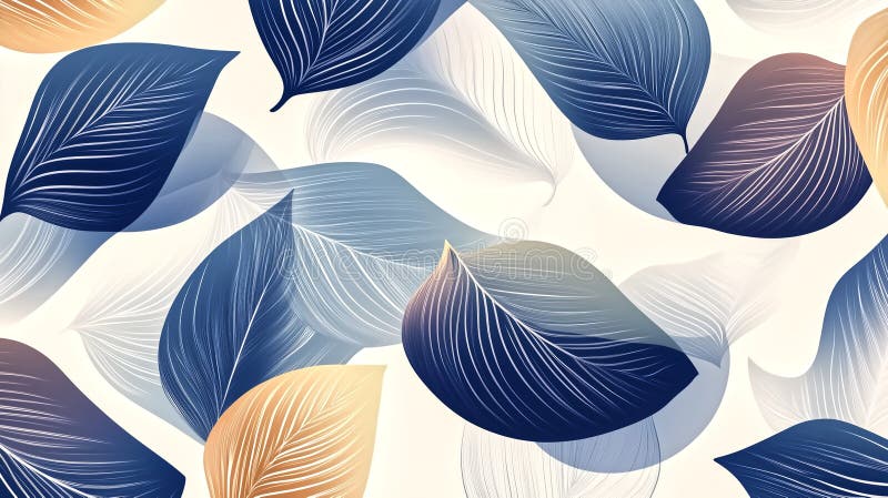 Contemporary Thai Pattern Combining Natural Elements Like Leaves Stock ...