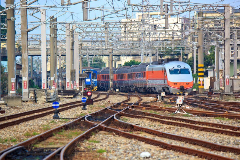 Train Arrived at the Station Stock Image - Image of controller, stones ...