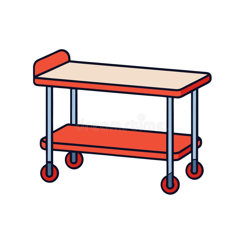 Contemporary Trolley Table for Elegant Decor Stock Photo - Illustration ...