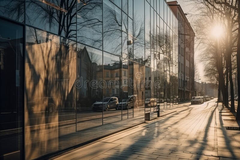 Contemporary Urban Storefront with Large Windows, Street View in ...