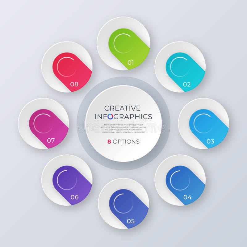 Contemporary Vector Circle Chart Template, Infographic Design, V Stock ...
