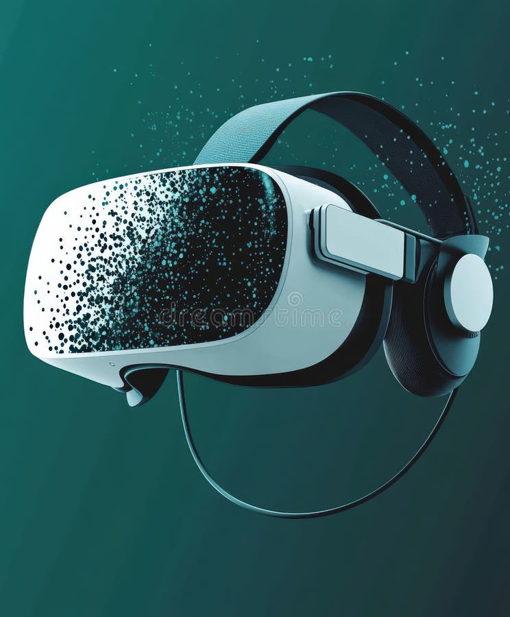 Modern Virtual Reality Headset Sleek Design Vibrant Colors Stock Photos ...