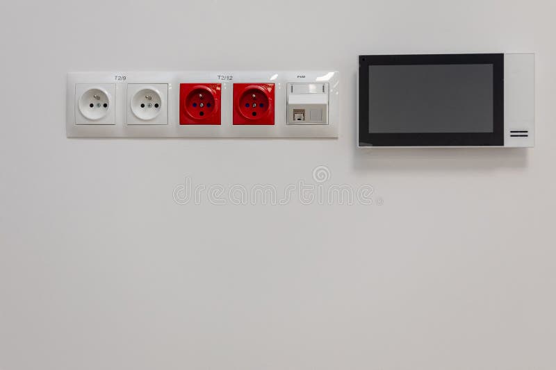 Contemporary Wall Electrical Outlets and Multifunction Control Panel ...
