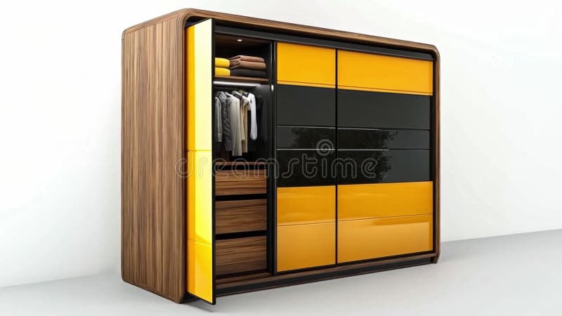 Modern Wardrobe Design with Sleek Lines and Vibrant Colors in ...