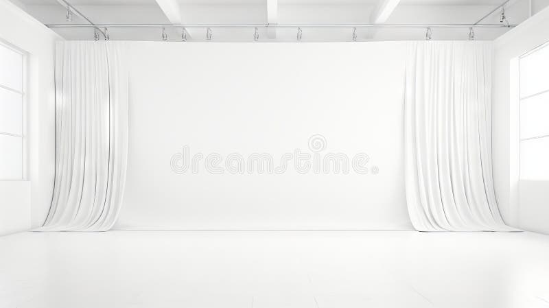 Contemporary White Backdrop for Brand Identity Stock Illustration ...