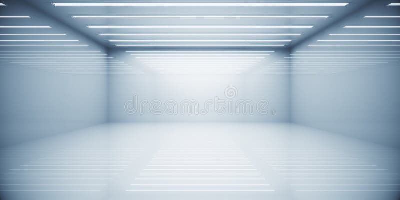 Contemporary White Box Room Stock Illustration - Illustration of empty ...