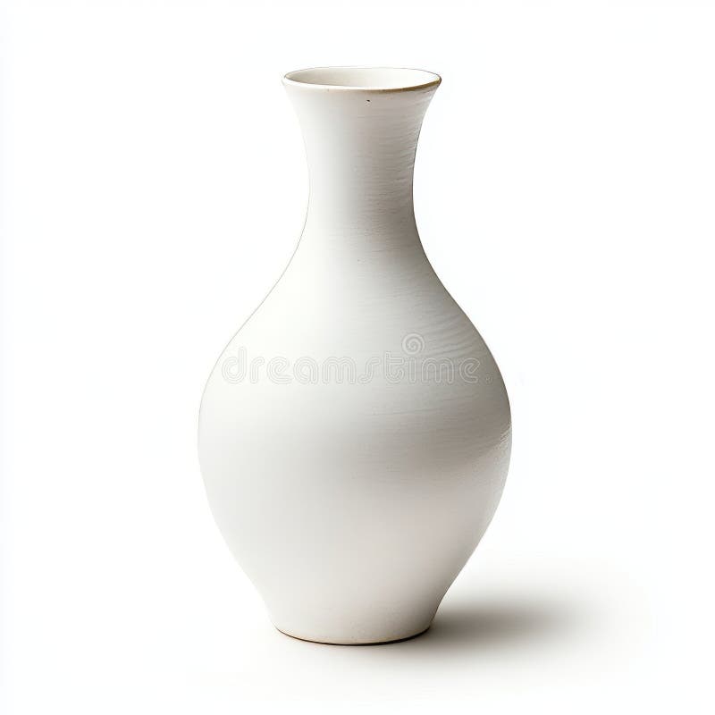 A Contemporary White Porcelain Vase Featuring a Streamlined Design ...
